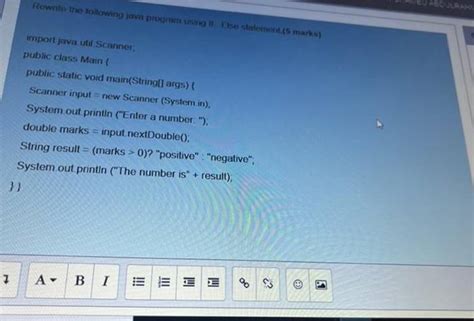 Solved Question Rewrite The Following Jav Program Using It The 1 Answer Transtutors