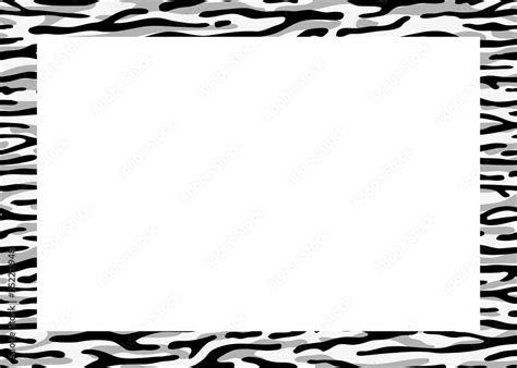 Zebra Frame A Black Space For A Text Logo Or Designs View From Above