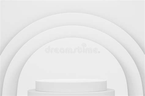 Abstract Scene Or Podium For Product Showcase On Monochrome Background Stock Illustration