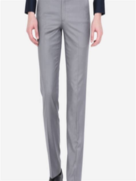 Buy Metal Men Grey Slim Fit Formal Trousers Trousers For Men Myntra
