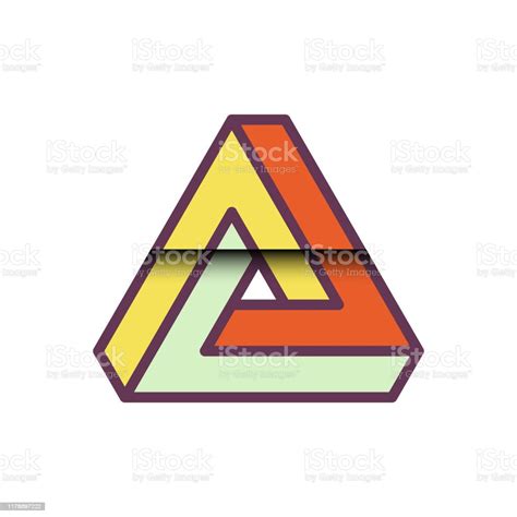 광학 예술과 불가능한 기하학 삼각형 디자인 0명에 대한 스톡 벡터 아트 및 기타 이미지 0명 3차원 형태 개념 Istock