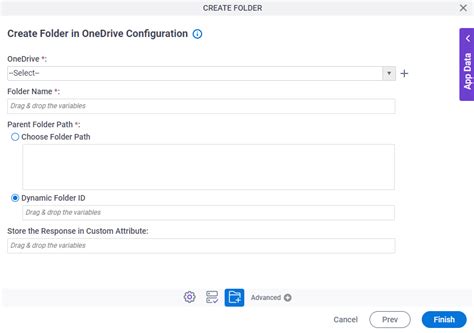 create folder onedrive activity