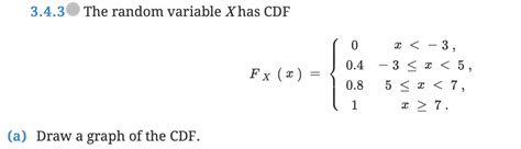 solved 3 4 3 the random variable xhas cdf to x