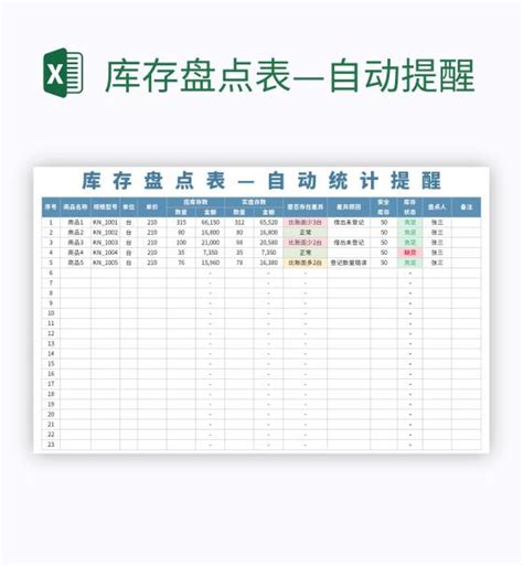 库存管理excel模板下载 完美办公