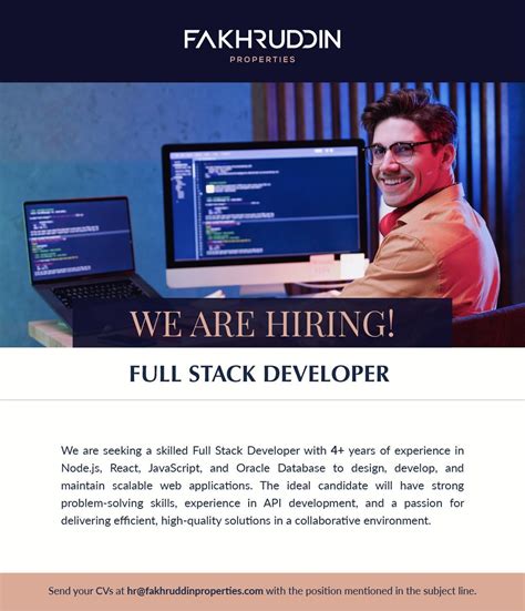 hiring fullstackdeveloper nodejs javascript typescript