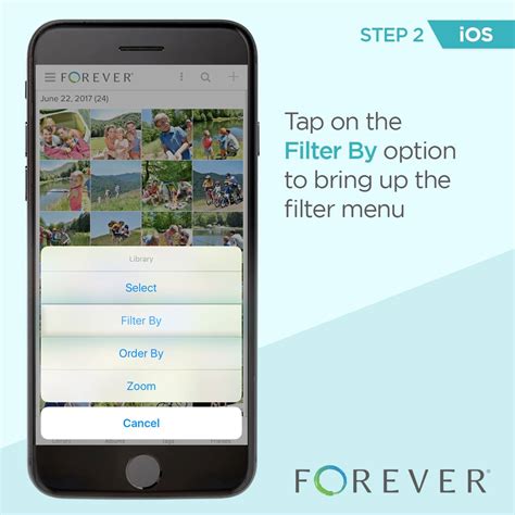 How Do I Filter My Files Using My Ios Device Forever Help Center