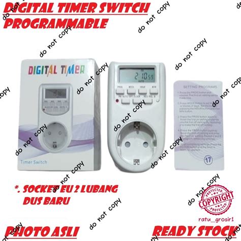 Jual Programmable Digital Timer Switch Weekly Stop Kontak Minggu 16 Program Shopee Indonesia