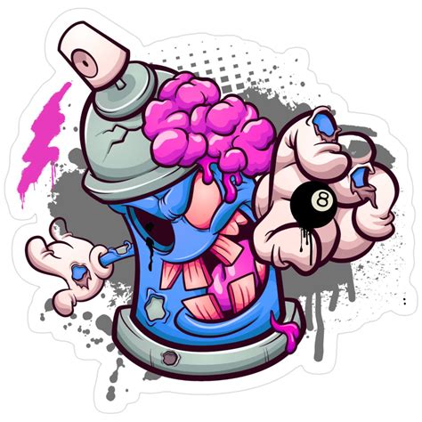 Urban Cartoon Sticker In 2025 Graffiti Cartoons Graffiti Drawing