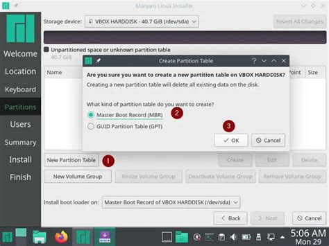 Manjaro KDE Edition Installation Steps With Screenshots