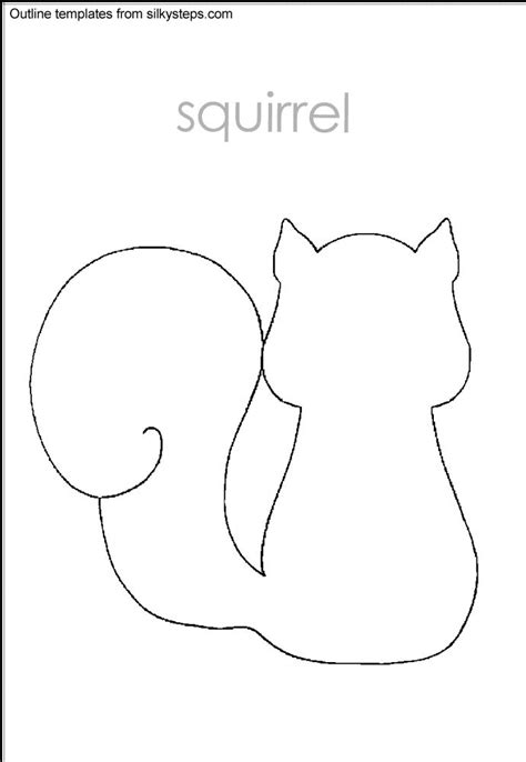 Squirrel Outline Hibernating Animal Template Animal Templates Squirrel Art Animals That