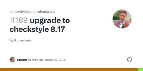 Upgrade To Checkstyle 817 · Issue 189 · Checkstylesonar Checkstyle · Github