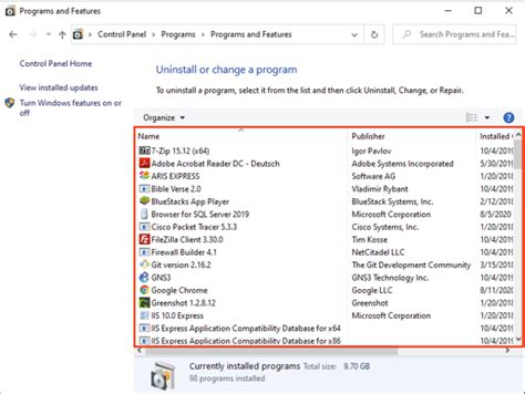 如何通过 Windows 设置、控制面 板、wmic、powershell 和 Windows 注册表查询 Windows 中已安装程序的列表