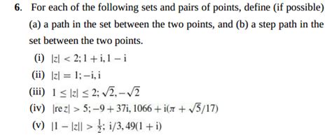 Solved 6 For Each Of The Following Sets And Pairs Of