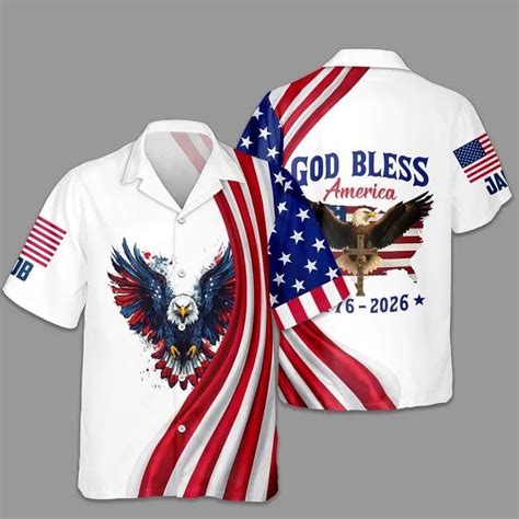 Personalized Patriotic 250th Anniversary God Bless America Eagle 1776