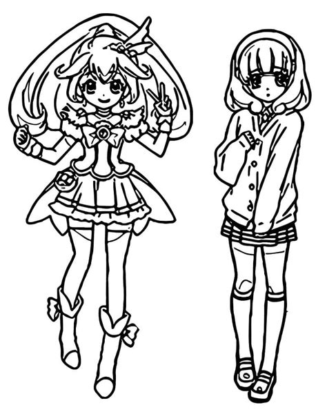 Glitter Force Coloring Pages Coloringlib