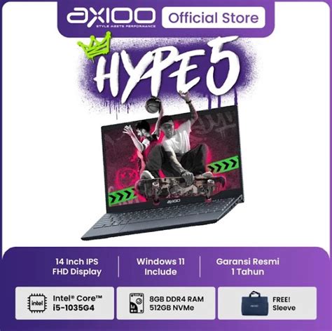 Harga Dan Spesifikasi Axioo Hype 5 Laptop 5 Jutaan Bertenaga Intel Core I5 1035g1 Dengan Ssd