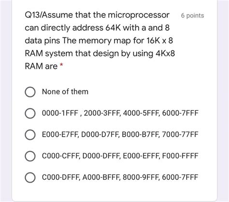 Solved Points Q Assume That The Microprocessor Can Chegg