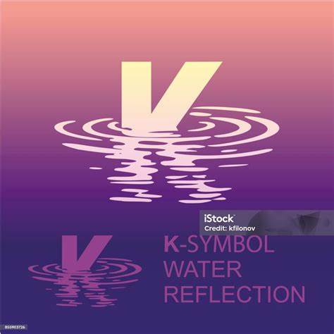추상 편지 K 템플릿 K 브랜드 이름 회사입니다 회사 편지 K 기호 상징 물에 반사에 배경 문자 기업의 정체성에 대 한 크리에이 티브 기호 개념 기호에 대한 스톡 벡터 아트
