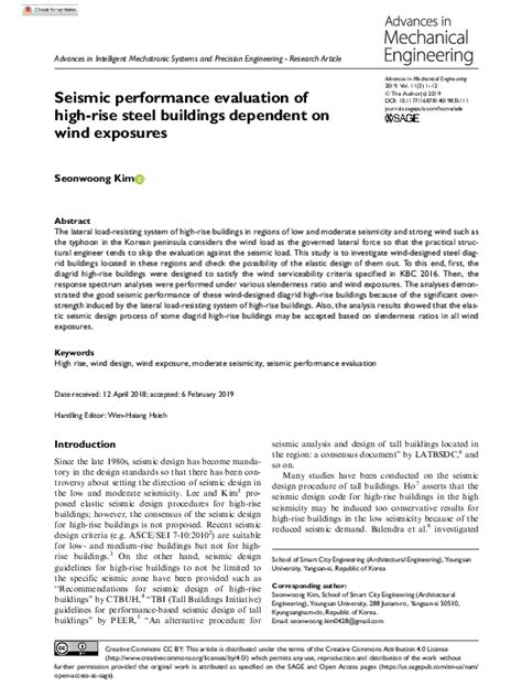 Pdf Seismic Performance Evaluation Of High Rise Steel Buildings
