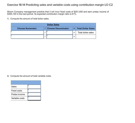 Solved Exercise 18 14 Predicting Sales And Variable Costs