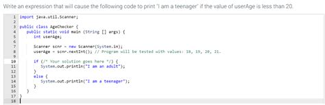Solved Write An Expression That Will Cause The Following