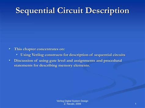 PPT Sequential Circuit Description PowerPoint Presentation Free Download ID 546490