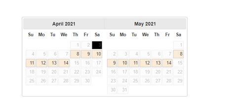 Javascript Calendar Disable Dates From Next Month Stack Overflow
