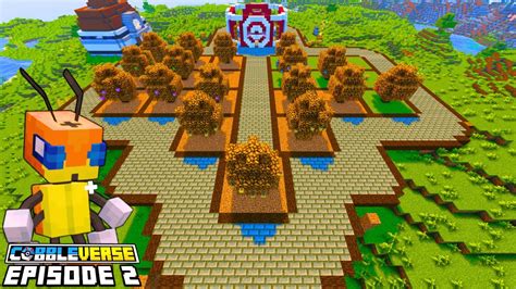 Building An Apricorn Tree Farm In Cobblemon Minecraft Survival Youtube