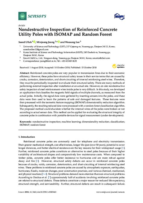 Pdf Nondestructive Inspection Of Reinforced Concrete Structures