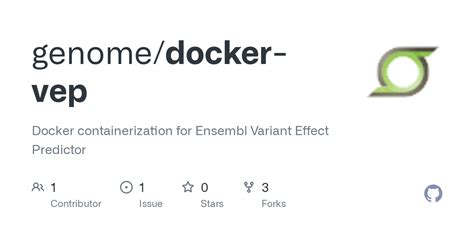 GitHub Genome Docker Vep Docker Containerization For Ensembl Variant Effect Predictor