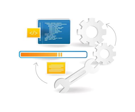 premium vector program loading maintenance process