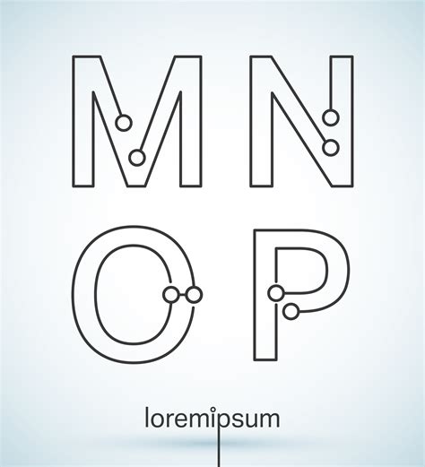 Connection Dots Font 601196 Vector Art At Vecteezy