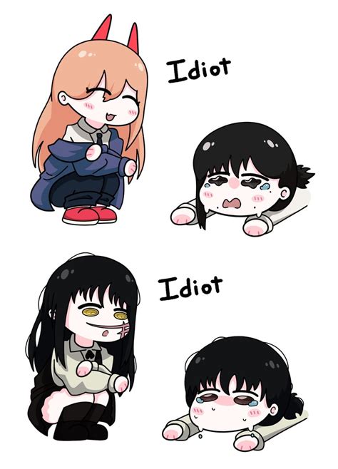 Power Higashiyama Kobeni Yoru And Mitaka Asa Chainsaw Man Drawn By