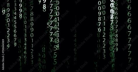 Binary Code On A Dark Background Abstract Animated Background From
