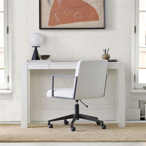 Parsons Desk 48 White Drawer Durable West Elm