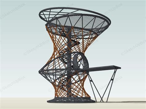 Observation Tower Design Sketchup 3d Model Skp File Download Sketchupbox