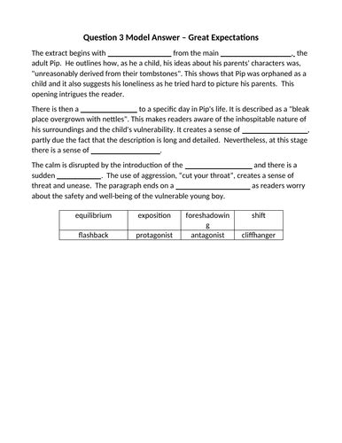 Aqa Language Paper 1 Question 3 Analysing Structure Teaching Resources