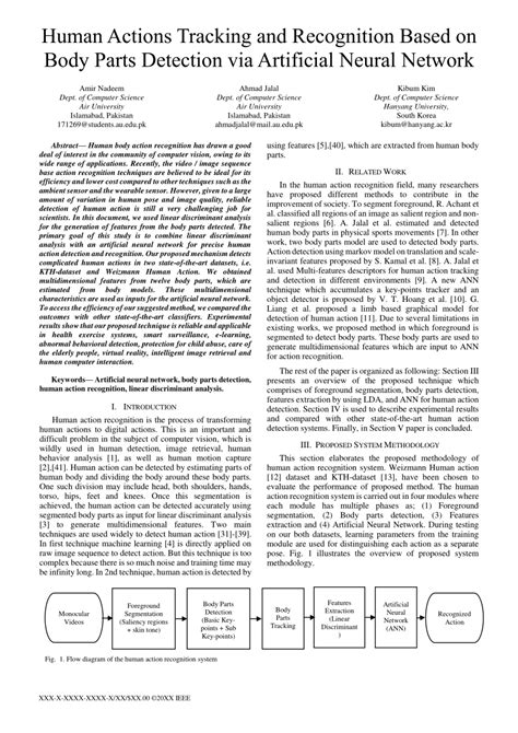 Pdf Human Actions Tracking And Recognition Based On Body Parts Detection Via Artificial Neural