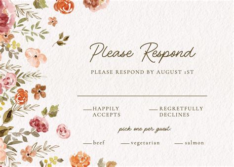 Ejemplo De Rsvp Para Invitaciones