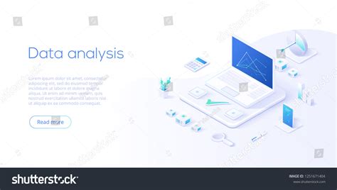 Data Analysis Isometric Vector Illustration Abstract Stock Vector Royalty Free 1251671404