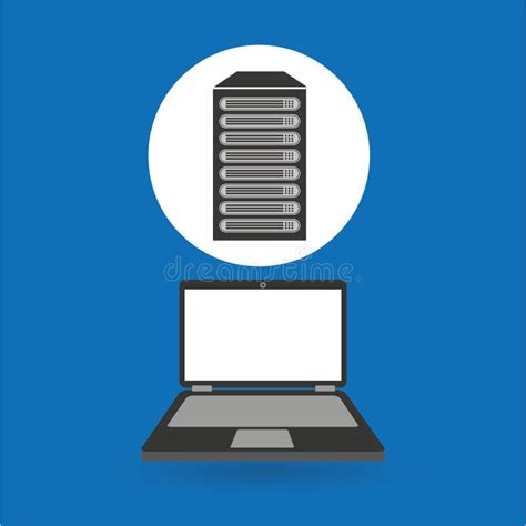 Computer Analysis Data Base Server Stock Vector Illustration Of