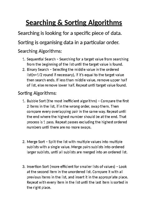 Standard Searching And Sorting Algorithms Searching And Sorting Algorithms Searching Is Looking