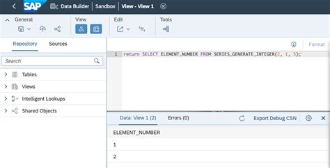 Solved Seriesgenerateinteger Not Working In Sap Datapsh Sap