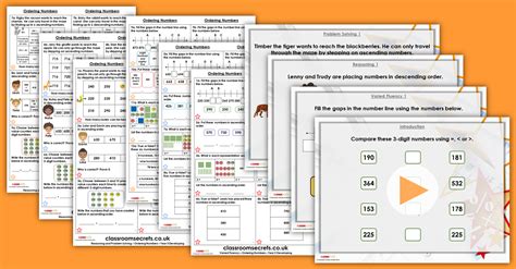 Ordering Numbers Year 3 Place Value Resource Pack Classroom Secrets
