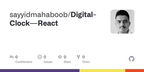 Github Sayyidmahaboobdigital Clock React
