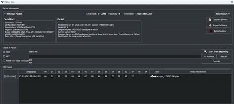 serialtool simulación de bytes y bits del puerto serie