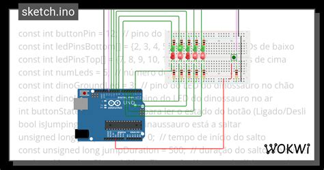 Dino Game Copy Wokwi Esp32 Stm32 Arduino Simulator