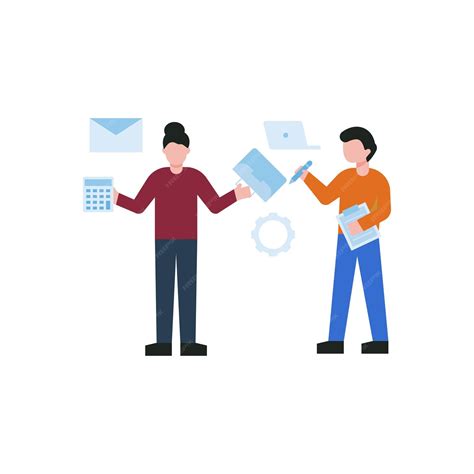 Premium Vector The Girl Is Doing Different Things At The Same Time