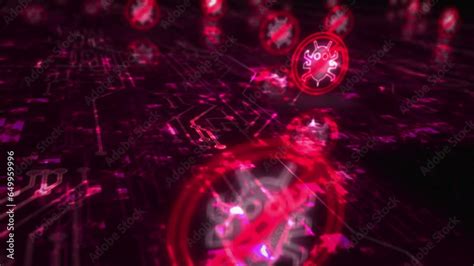 Antivirus Cyber Security Virus Detect System Alert Symbol Abstract Cyber Concept Digital