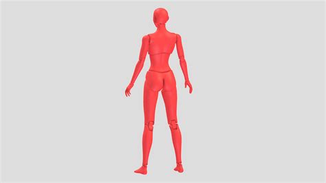 Stl File Articulated Poseable Female Figure ♀️ Obj ・design To Download